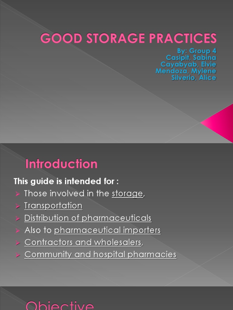 Good Storage Practices For Pharmaceuticals Edited Final | PDF | Shelf ...