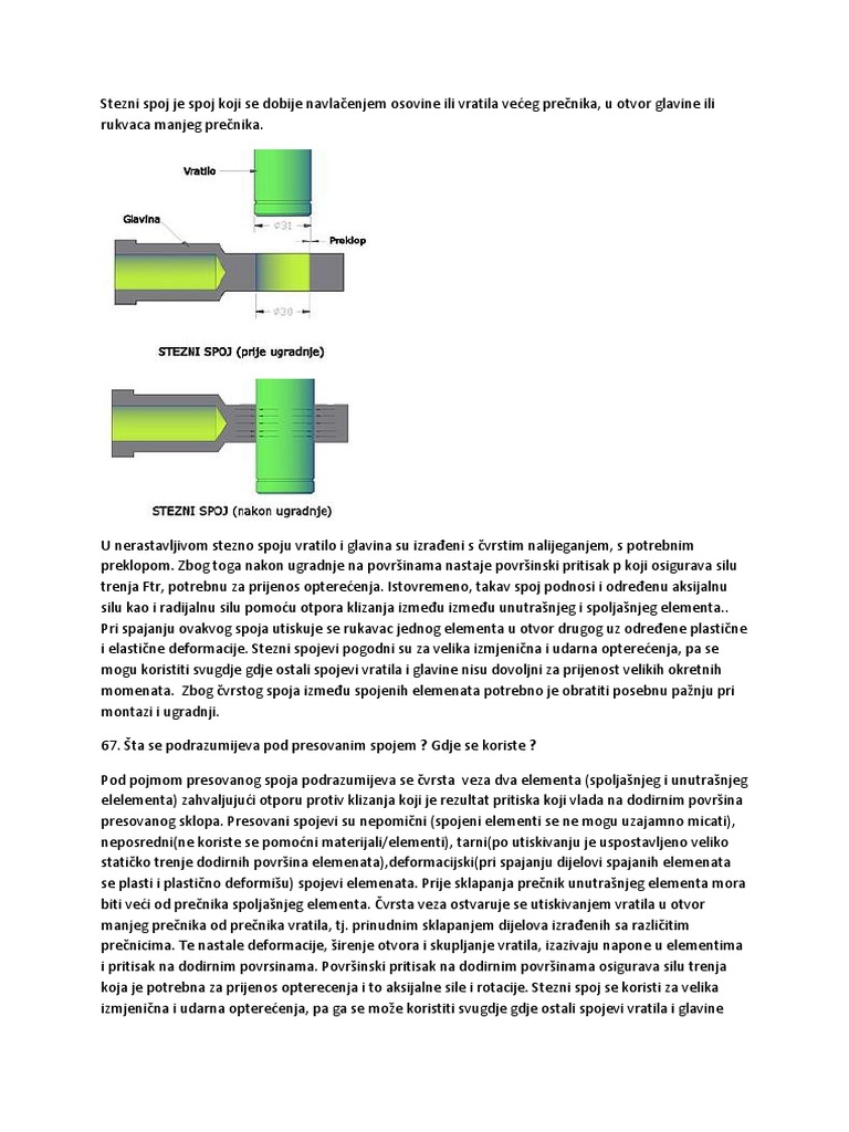 Masinski Elementi I - Presovani Spojevi