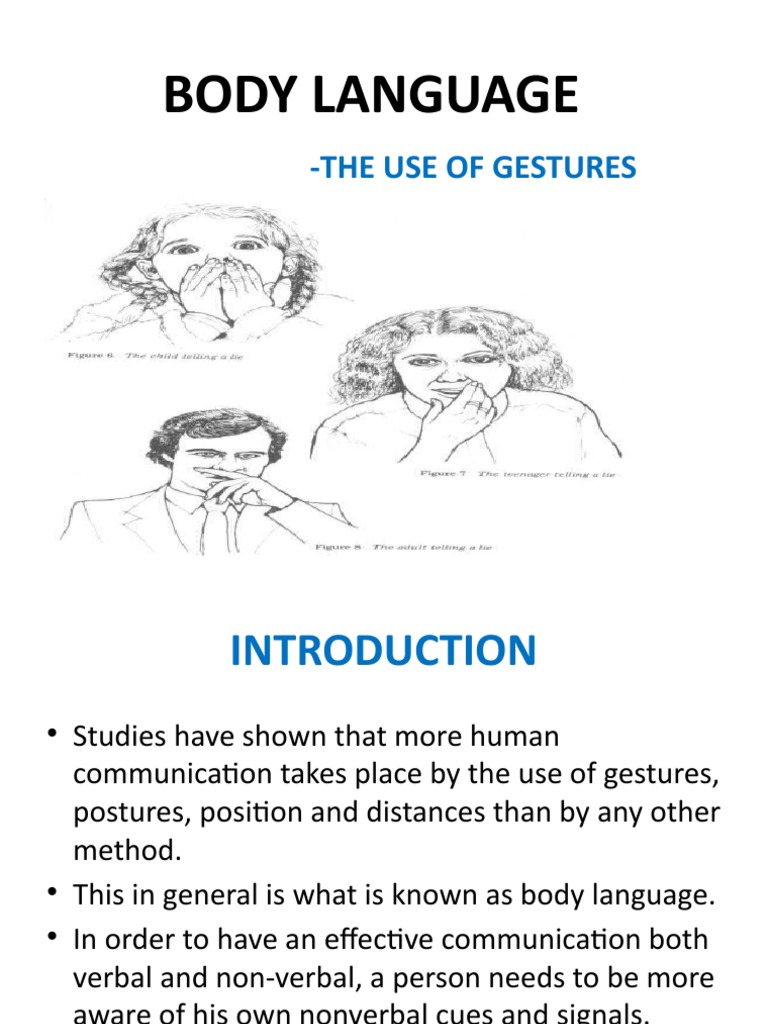 Body Language: - The Use of Gestures | PDF | Body Language | Gesture