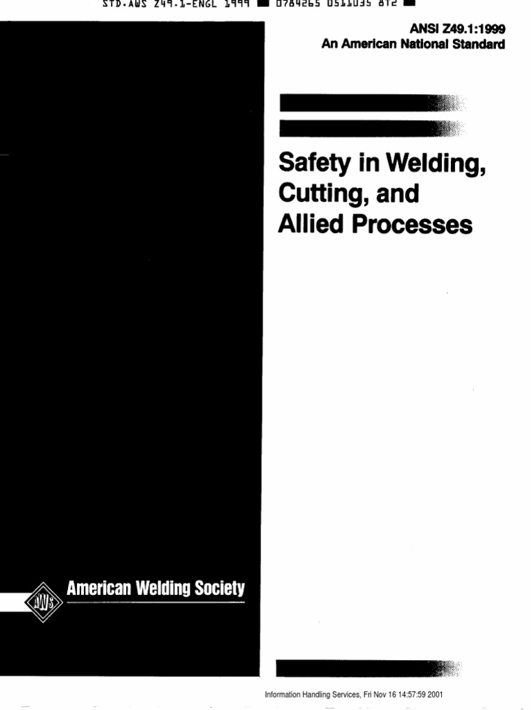 Ansi Aws Z49.1 PDF | PDF