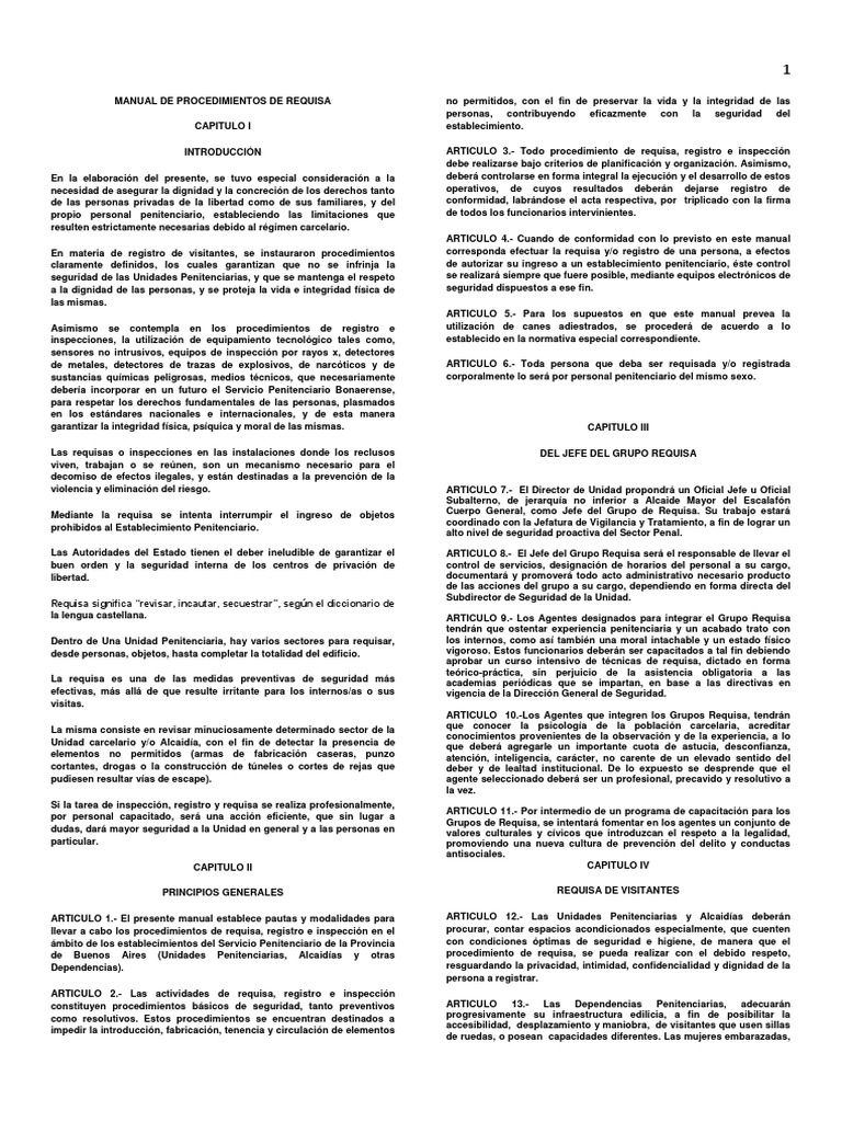Requisa Manual | PDF | Tobillo | Prisión