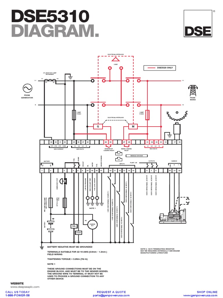 Deep Sea Controller 5310 Drawing | PDF | Amplifier | Machines