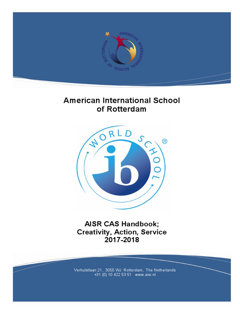 AISR CAS Handbook Overview 2017-2018 | PDF | Learning | Risk