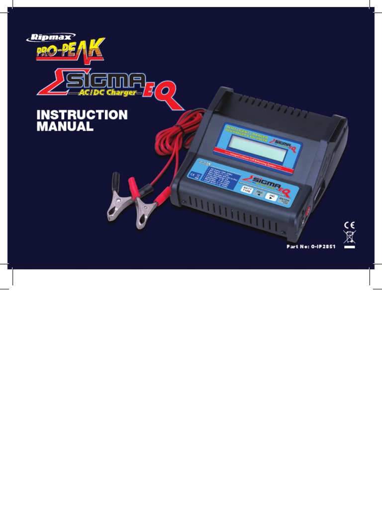 Sigma EQ Intelligent Battery Charger Guide | PDF | Rechargeable Battery ...