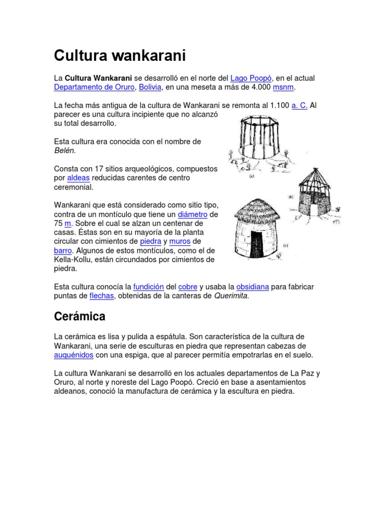 Cultura Wankarani | PDF | Andes | Pueblos Indígenas de las Américas