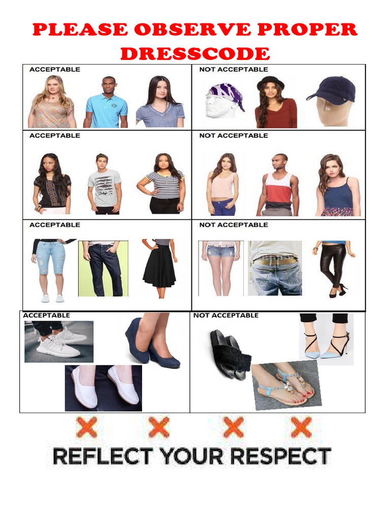 Proper Dress Code Guidelines | PDF