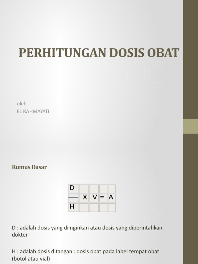 Perhitungan Dosis | PDF