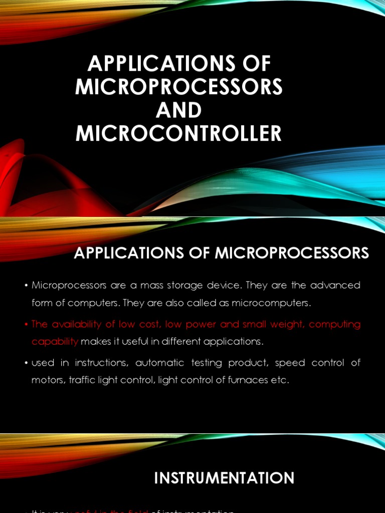 Applications of Microprocessors | PDF | Microprocessor | Instrumentation