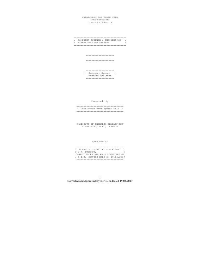 Computer Science Diploma Syllabus | PDF | Printed Circuit Board ...