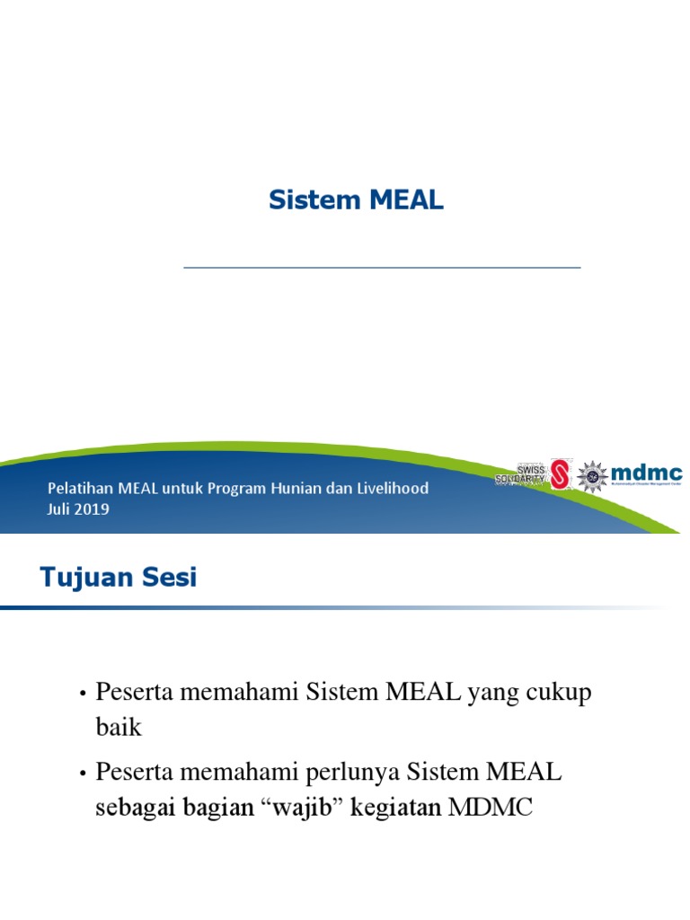 Pelatihan Sistem MEAL untuk MDMC | PDF