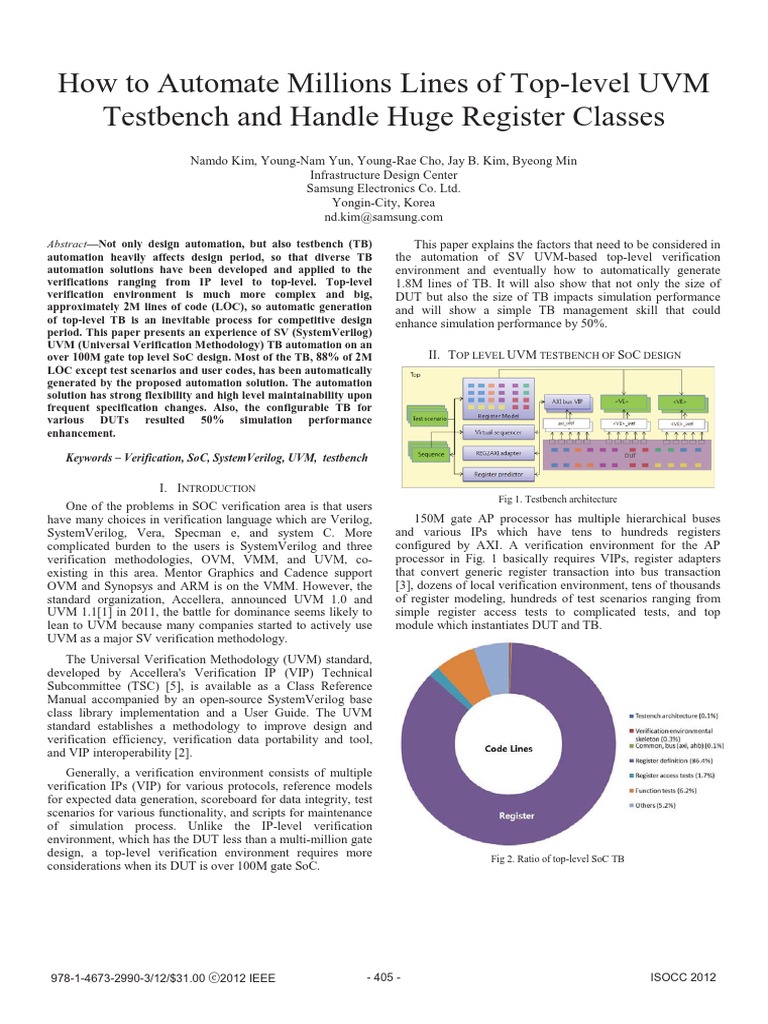 How To Automate Millions Lines of Top-Level UVM Testbench and Handle ...