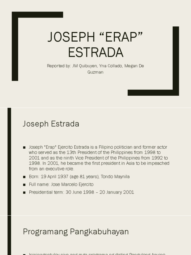 Joseph Estrada | PDF