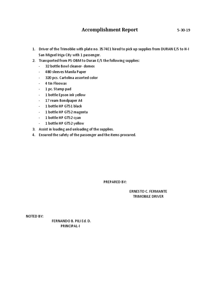 Accomplishment Report 5 | PDF