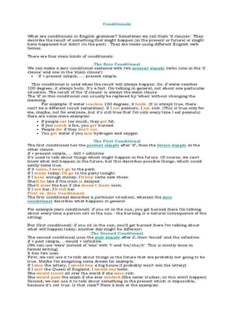 Conditionals | PDF | Semantics | Morphology