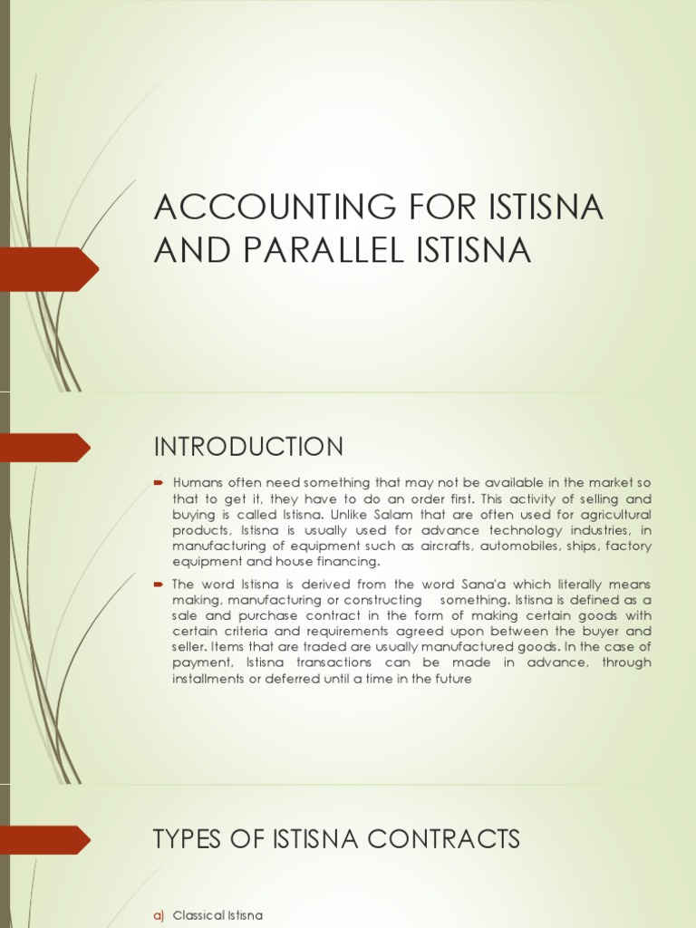 Understanding Istisna Contracts in Finance | PDF | Islamic Banking And ...