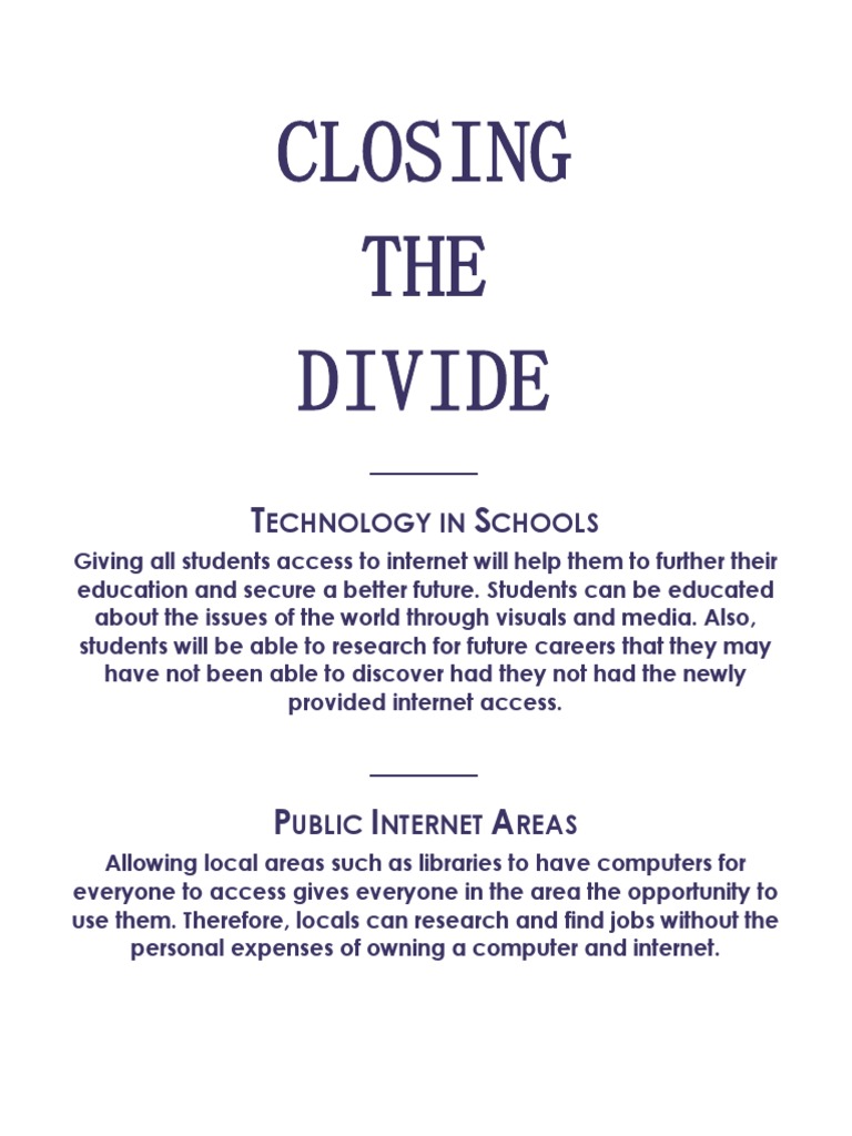 Closing The Divide | PDF