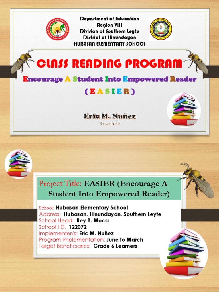 School Reading Program-Eric M. Nuñez | PDF | Teachers | Communication