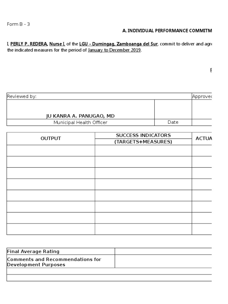 A. Individual Performance Commitment Review (Ipcr) | PDF | Business