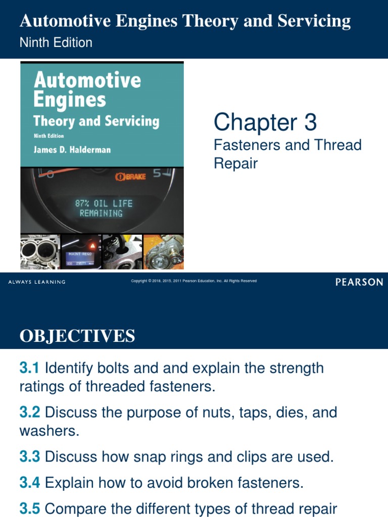 Automotive Engines Theory and Servicing: Ninth Edition | PDF | Screw ...