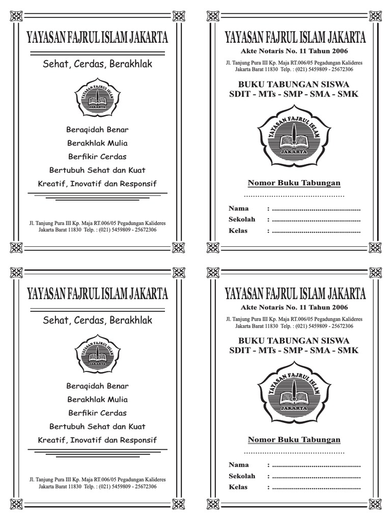 Buku Tabungan Cover | PDF