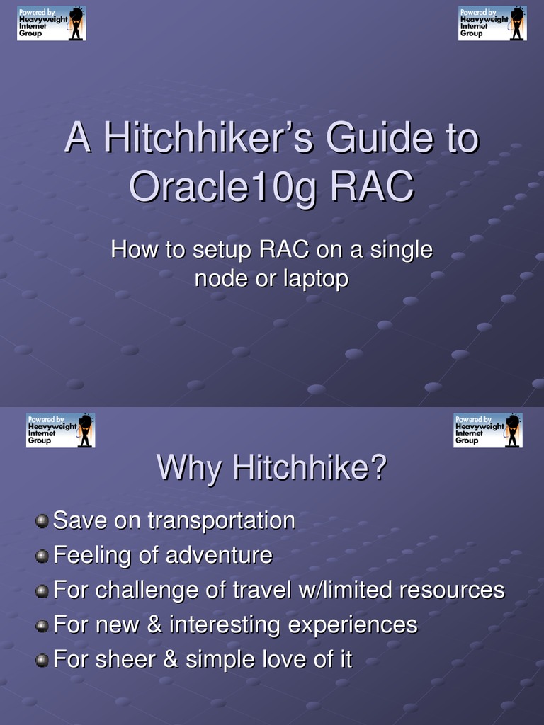 10g Hitchhiker Guide To Rac | PDF | Computer Cluster | Oracle Database