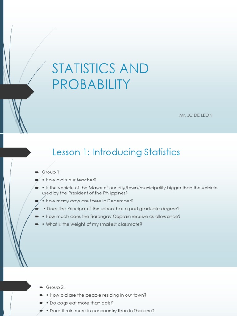 Statistics and Probability 0 | PDF | Statistics | Decision Making
