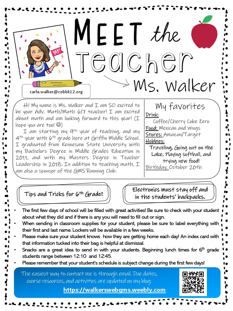 Meet The Teacher Editable 2019-2020 | PDF | Teachers | Learning