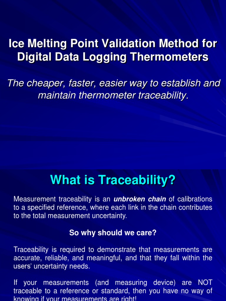 Ice Melting Point Validation Method For Data Loggers | PDF ...