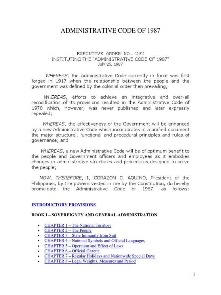 Administrative Code of 1987 | PDF | Oath Of Office | Notary Public