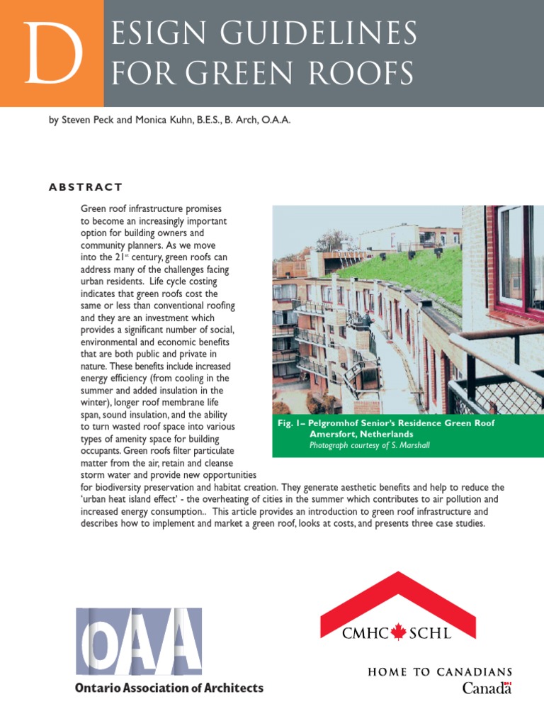 Design Guidelines For Green Roofs PDF | PDF