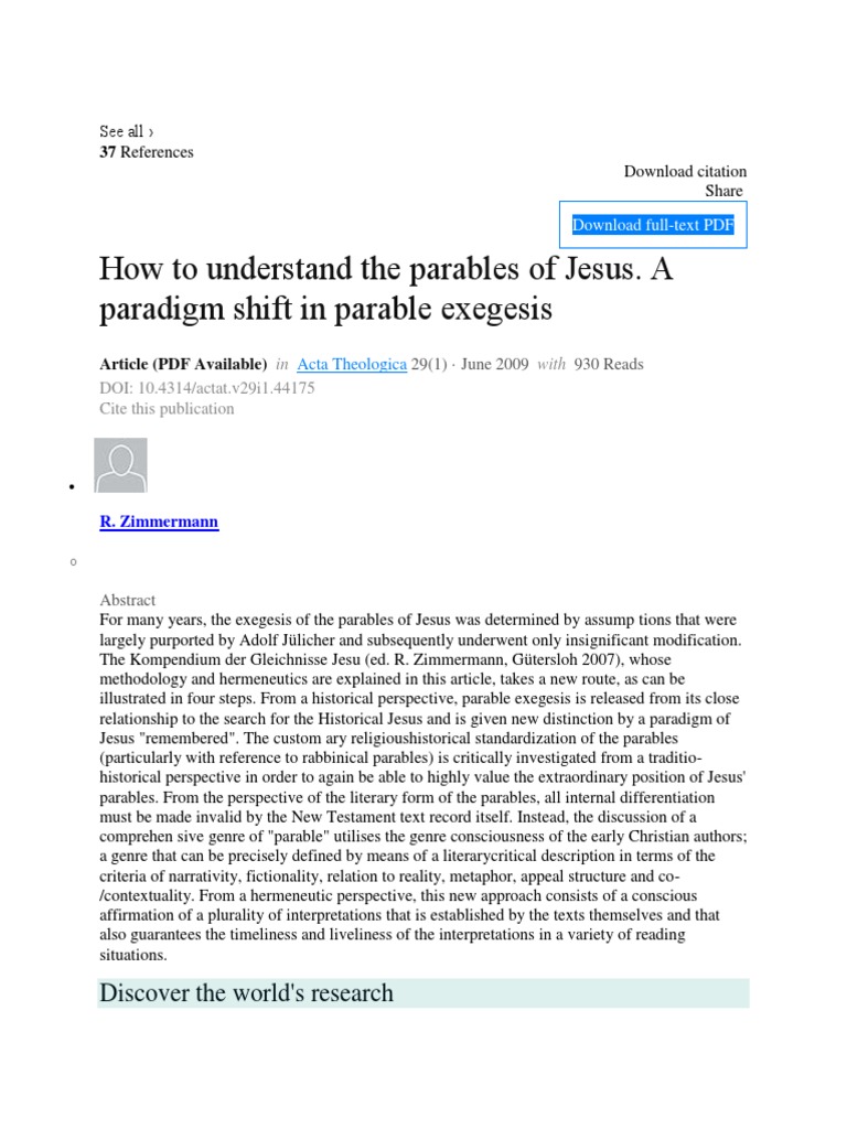 How To Understand The Parables | PDF | Gospel Of John | Parable