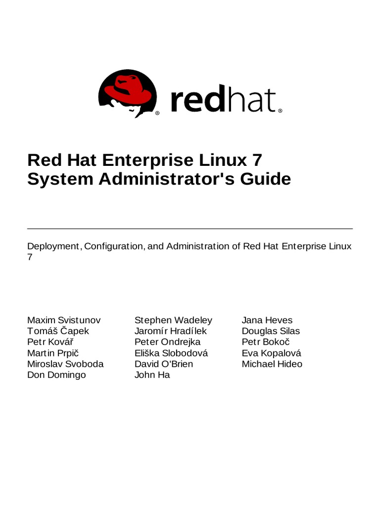 Red Hat Enterprise Linux-7-System Administrators Guide-en-US PDF | PDF | Free Content | Computer ...