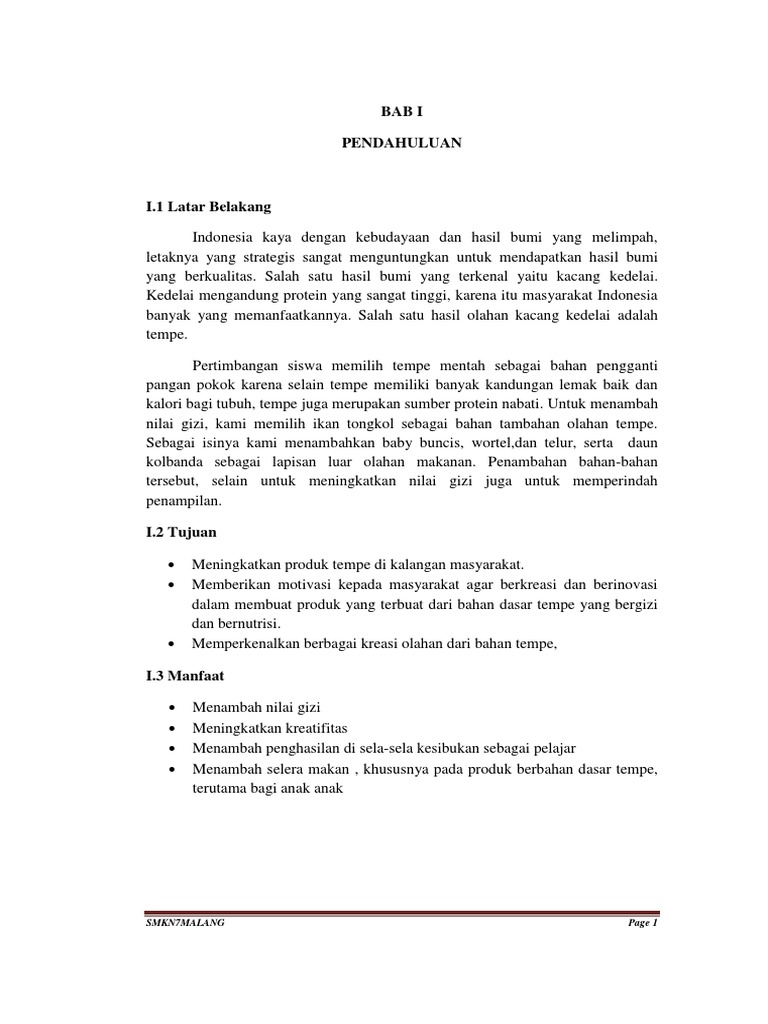 Proposal Tempe | PDF