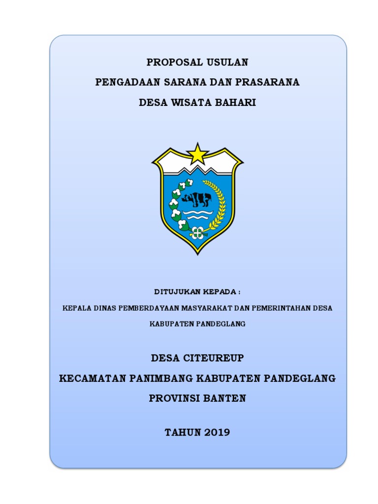 Proposal Sarana Wisata Bahari | PDF