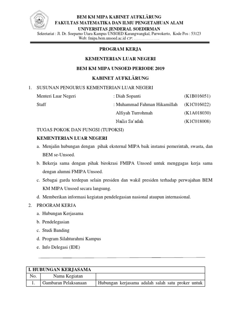 Format Proker 2019 | PDF