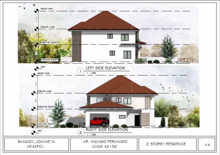 Left Side Elevation 1: Roof Apex | PDF