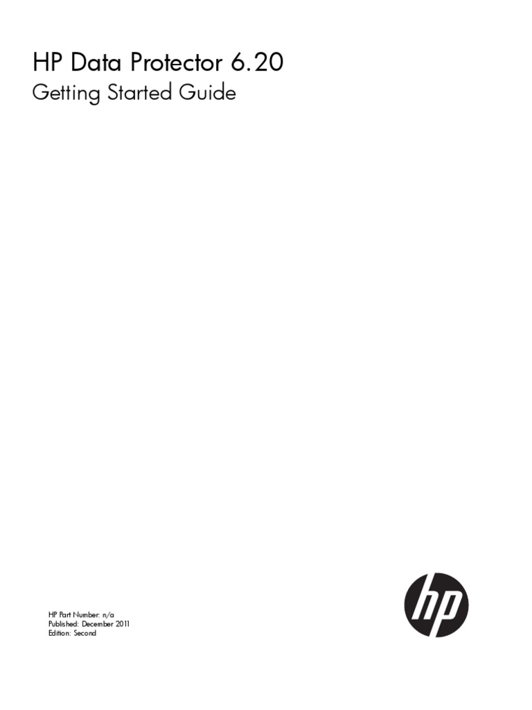 HP Data Protector 6.20: Getting Started Guide | PDF | Backup | Ibm Notes