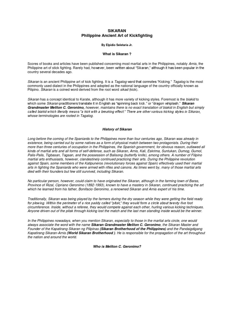 Sikaran | PDF | Philippines | Unrest