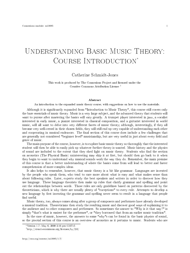 Introduction to Basic Music Theory | PDF | Music Theory | Grammar