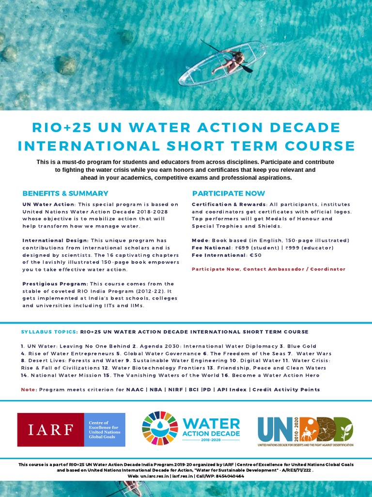 Un Water Action Decade | PDF | United Nations | International Relations
