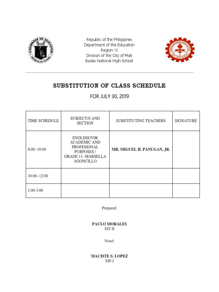 Substitution of Classes | PDF