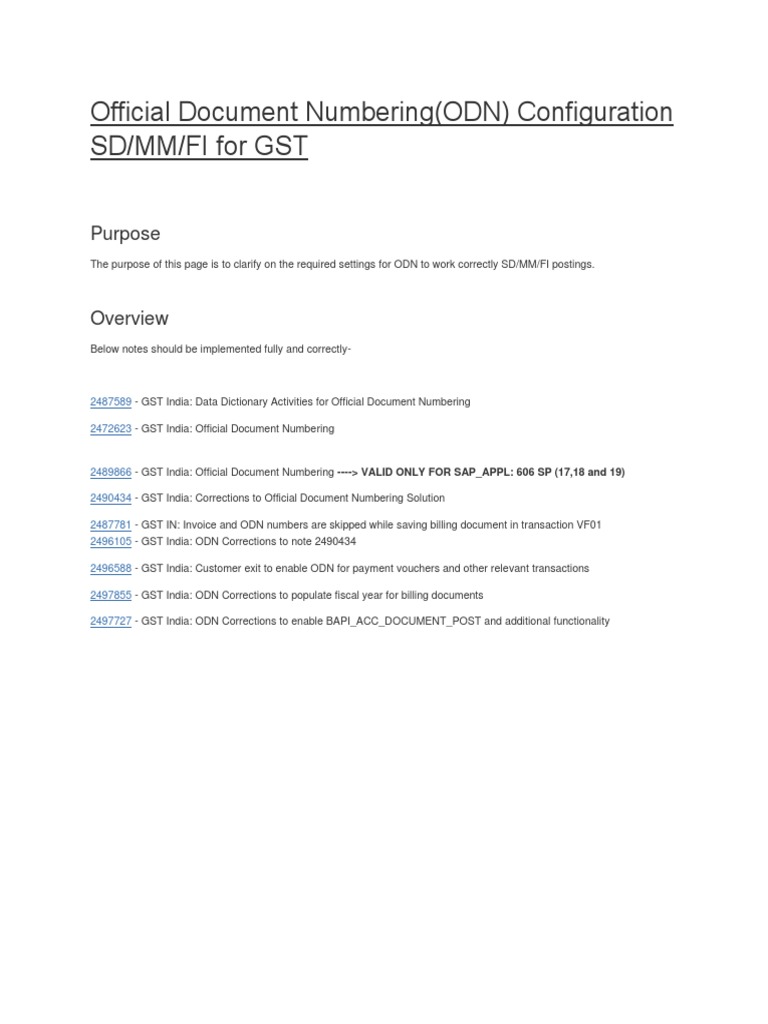 ODN-Official Document Numbering | PDF | Invoice | Computer Data