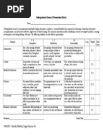 Rubric For Research Presentation | PDF | Semiotics | Psychology