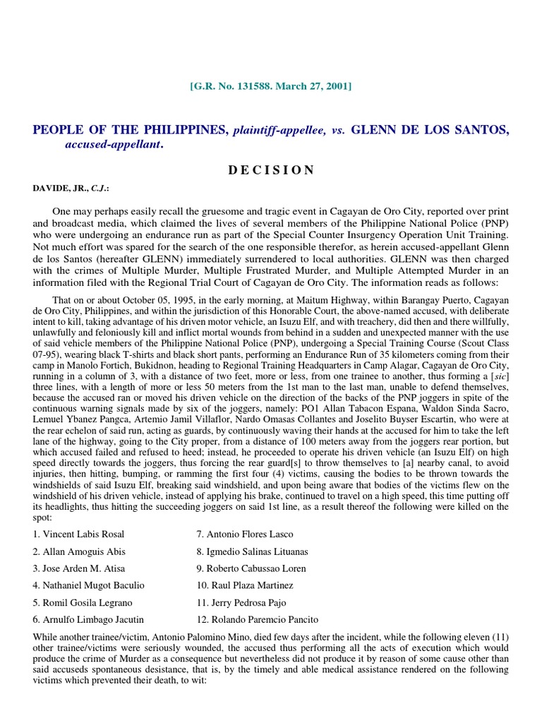 Reckless Imprudence Rsulting To Multiple Homicide | PDF | Negligence ...