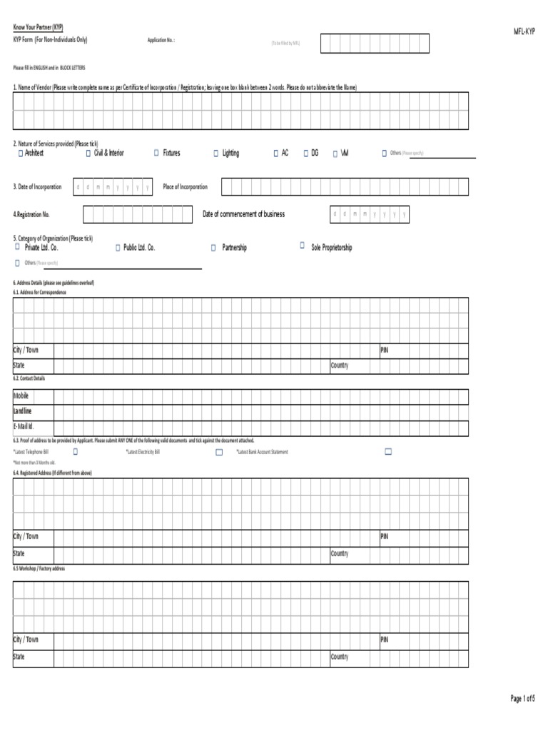 KYP Form PDF | PDF | Payments | Government