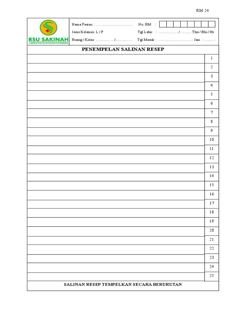 RM 24.penempelan Resep | PDF