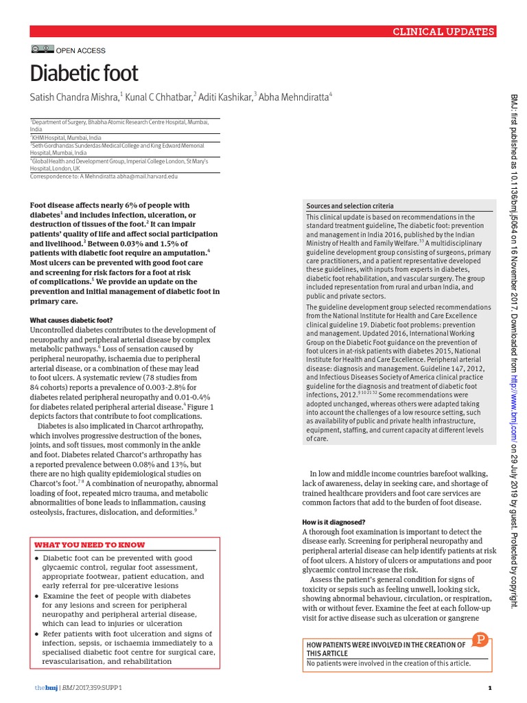 Jurnal Diabetic Foot | PDF | Diabetes Management | Peripheral Neuropathy