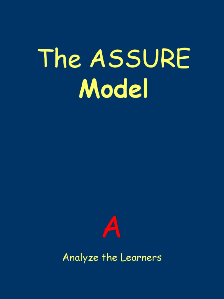 The ASSURE Model for Instructional Design | PDF | Learning Styles ...