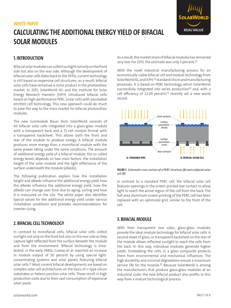 Calculating Additional Energy Yield Through Bifacial Solar Technology ...