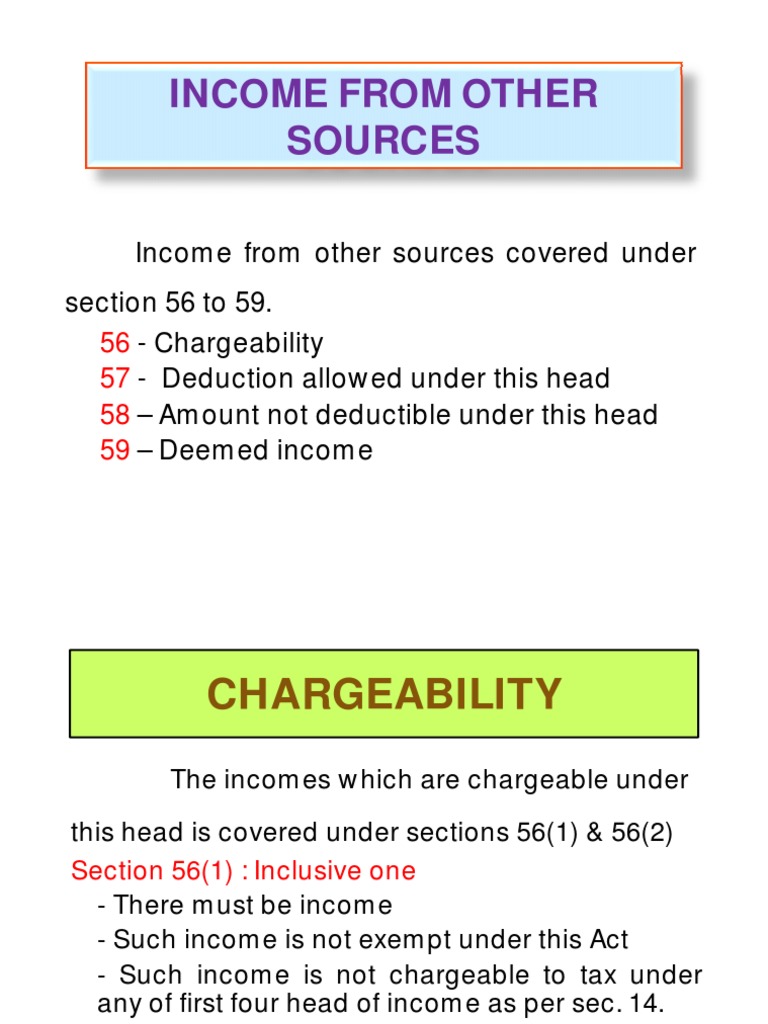 Income From Other Sources | PDF | Dividend | Tax Deduction